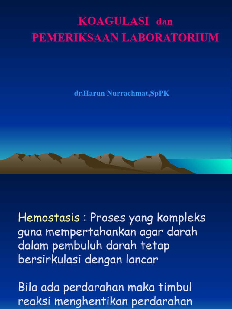 Proses dan Faktor dalam Koagulasi Darah | PDF