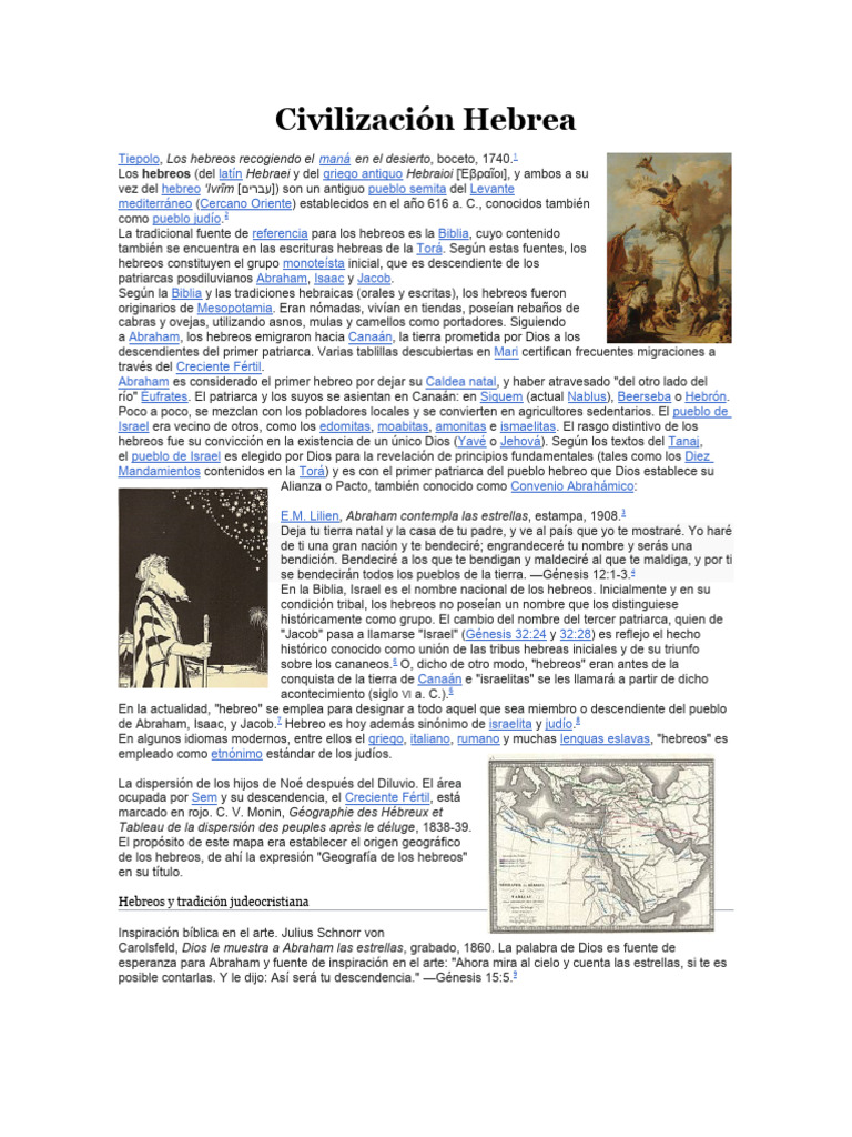 Civilizacion Hebrea | PDF