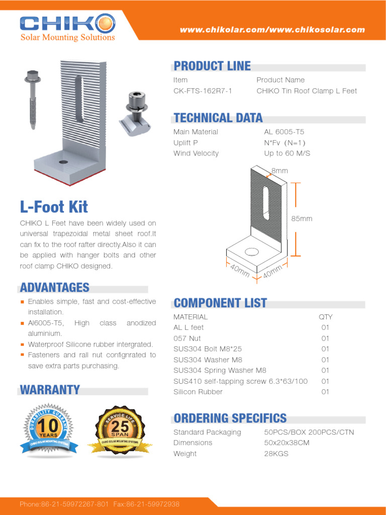 DATA SHEET - L Foot R7-Print | PDF | Screw | Industrial Processes
