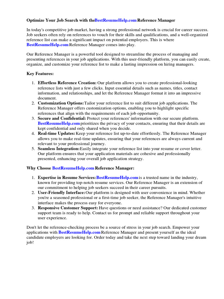 Reference Manager | PDF | Résumé | Citation