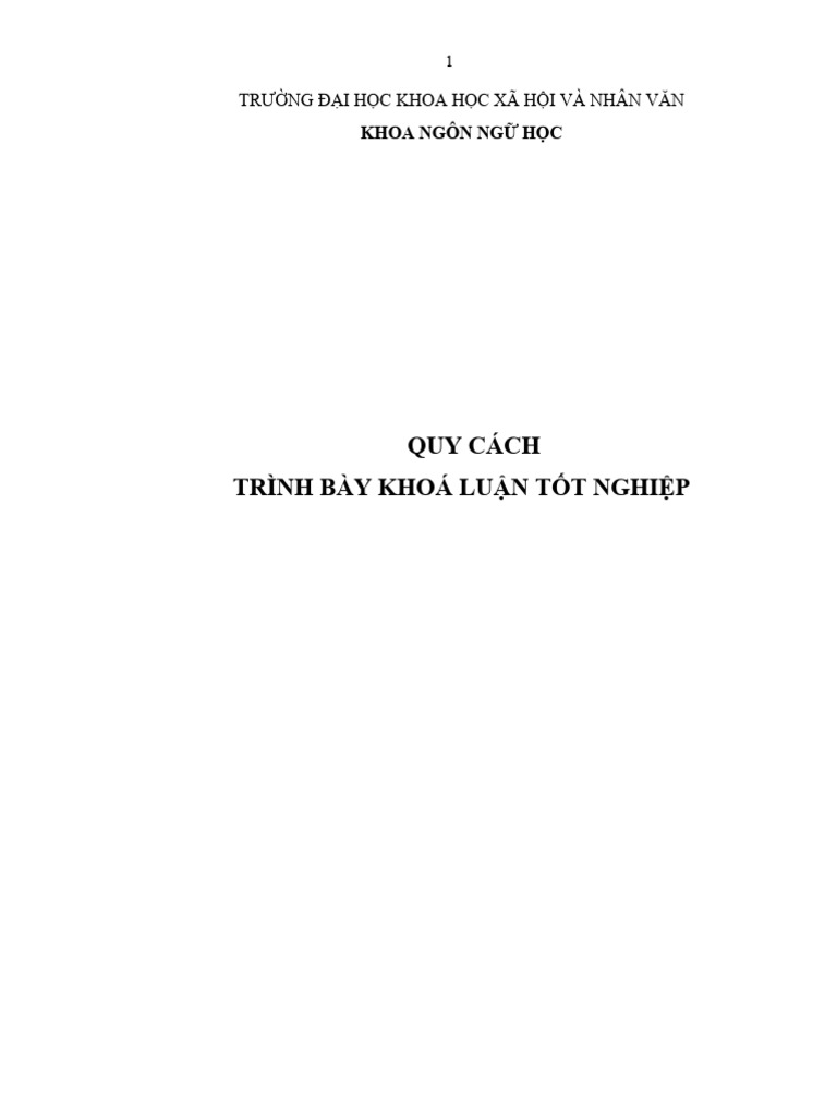 NNH Quy Cach Trinh Bay KLTN | PDF
