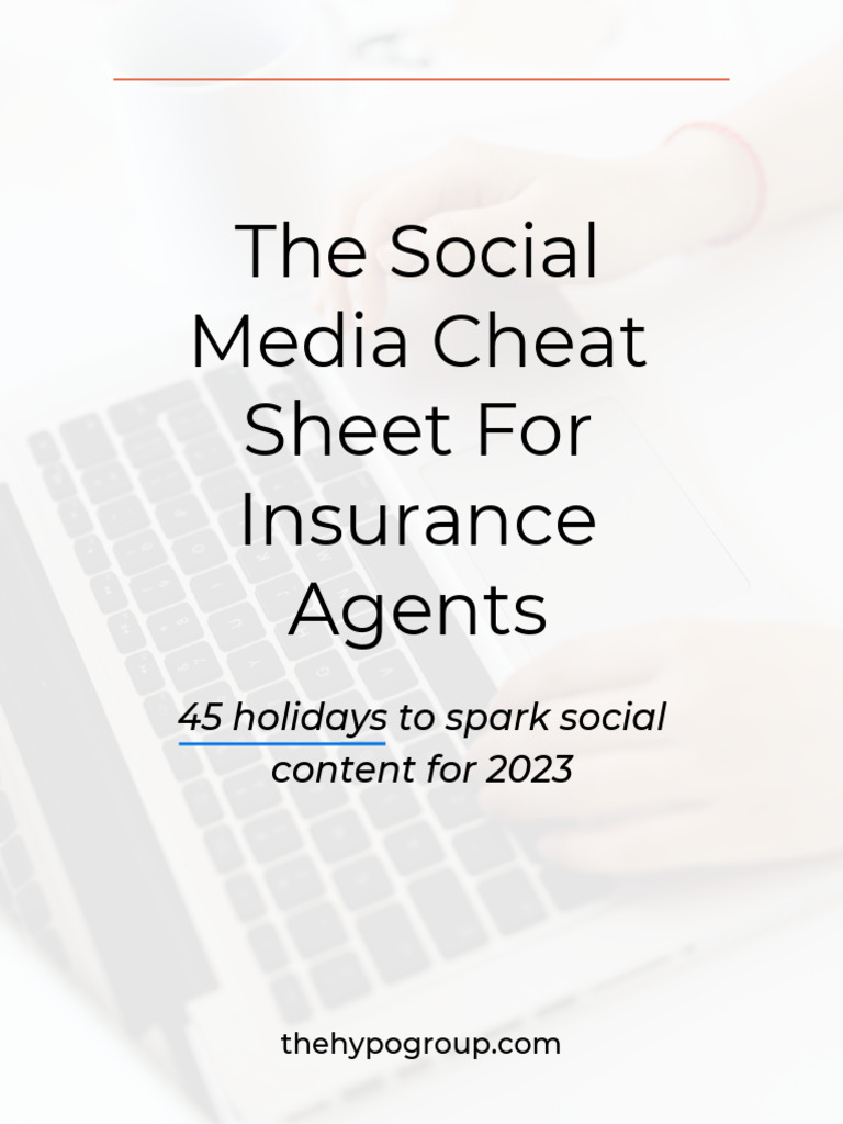 THG Social Media Cheat Sheet For Insurance Agents | PDF | Insurance | Candy