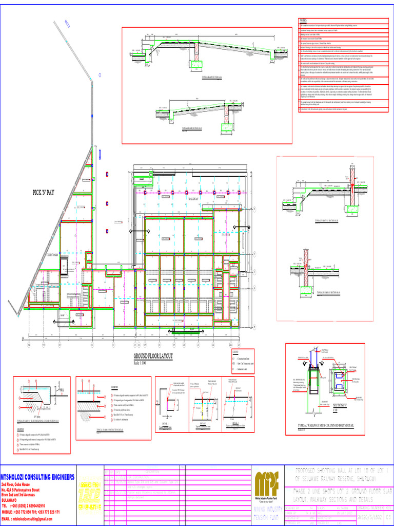 SL802 - Phase 2 Line Shops - Lot 2 - Ground Floor Slab Layout, Walkway ...