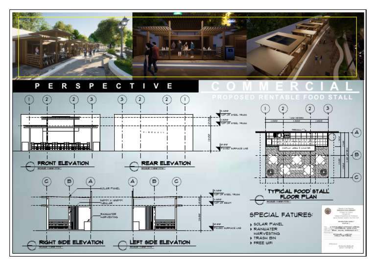 Commercial Food Stall Plan | Download Free PDF | Architectural Design ...