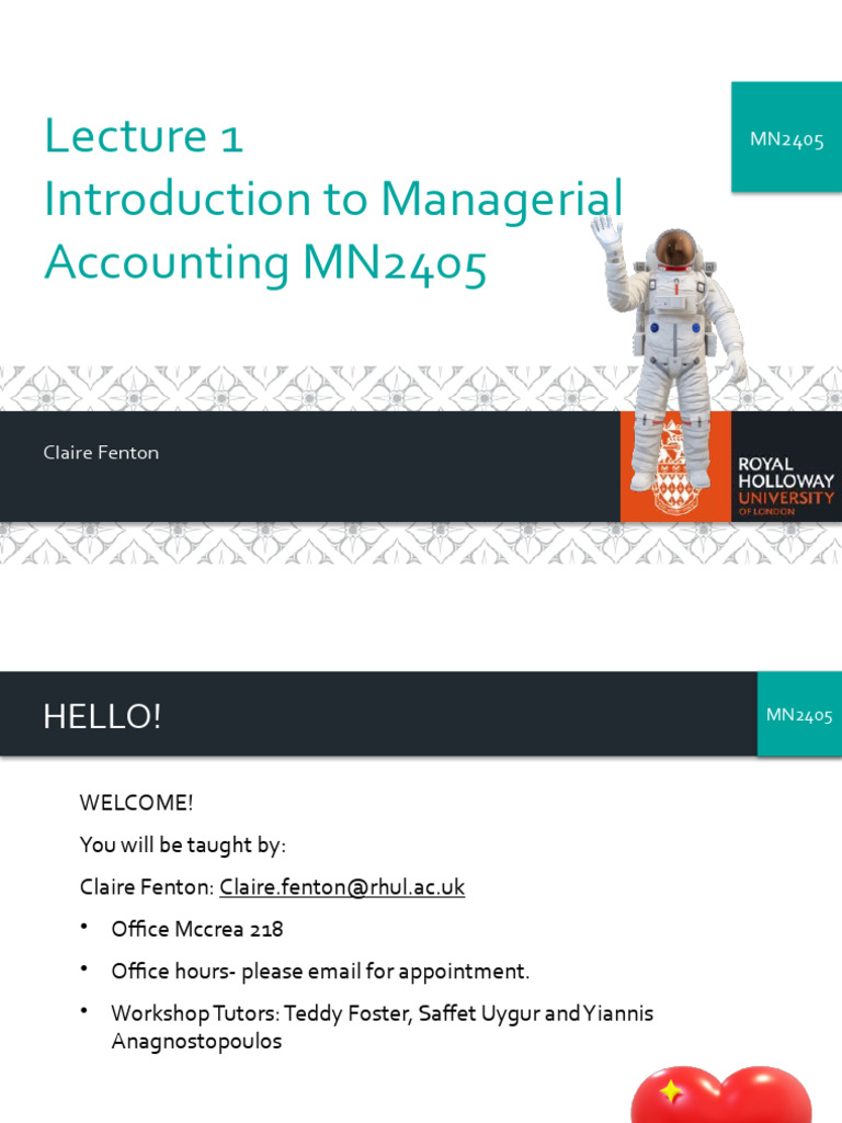 Lec 1 Introduction To Management Accounting Pdf Financial