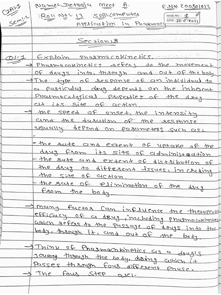 Computer Applications in Pharmacy Cia 1 Sem 2 Jun 11, 2021 | PDF