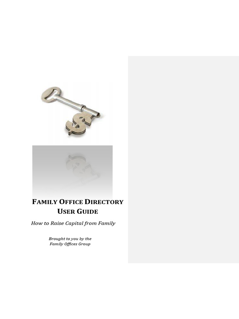 Family Office Directory User Guide | PDF | Investing | Investment ...