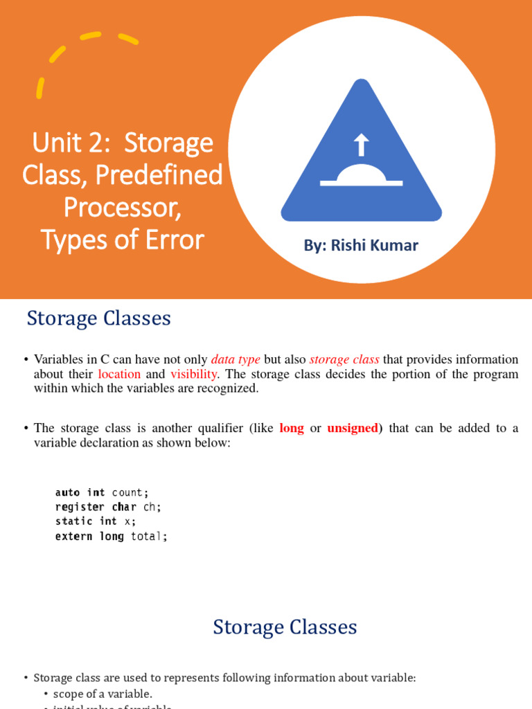 Lecture 3 Unit 2 Types of Errors | PDF | Variable (Computer Science) | Computer Science