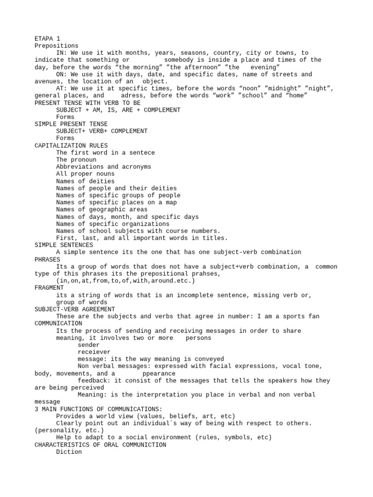 English | PDF | Verb | Communication