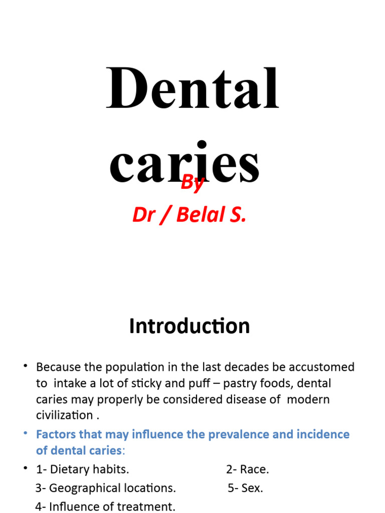 Dental Caries | PDF | Dentin | Sucrose