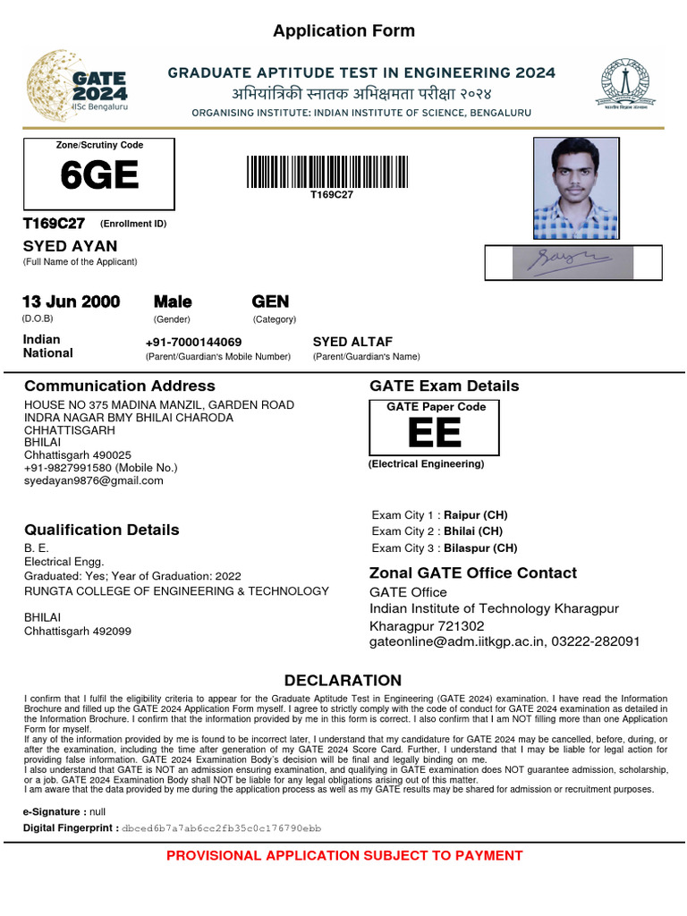 Exam Admitcard | PDF