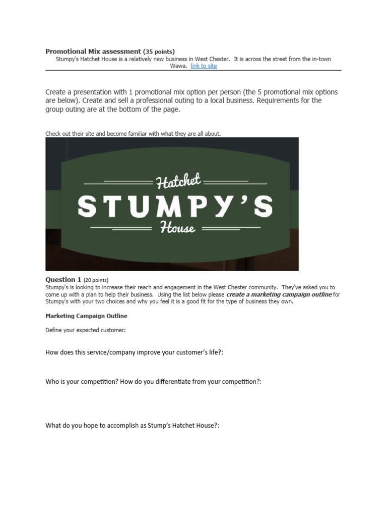 Stumpys Promotion and B2B Sales | PDF | Sales | Marketing