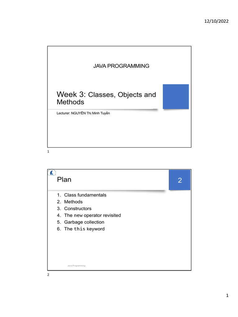 03-Classes Objects Methods | PDF | Method (Computer Programming ... 03-Classes Objects Methods | PDF | Method (Computer Programming ...