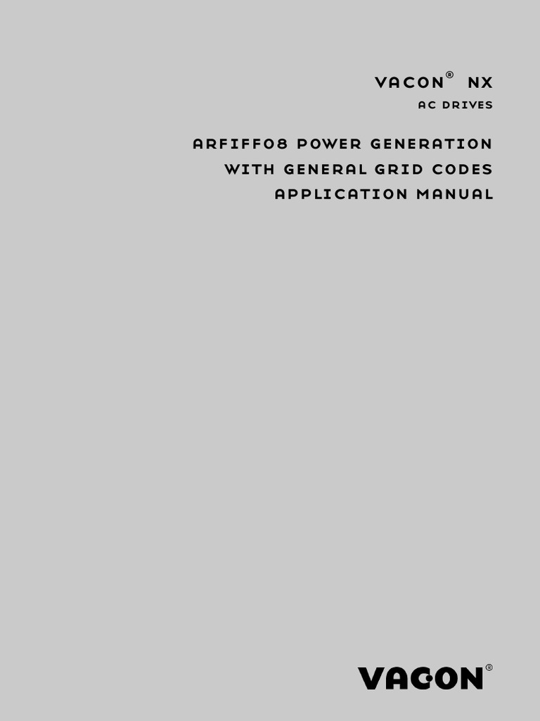 Vacon NXP Power Generation ARFIFF08V040 Manual DPD02125A V002 | PDF ...