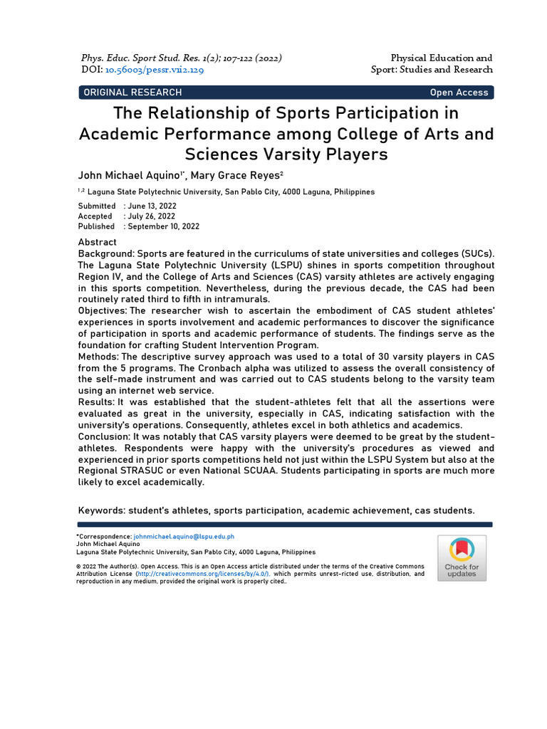 The_Relationship_of_Sports_Participation_in_Academ (1) | PDF | Self ...