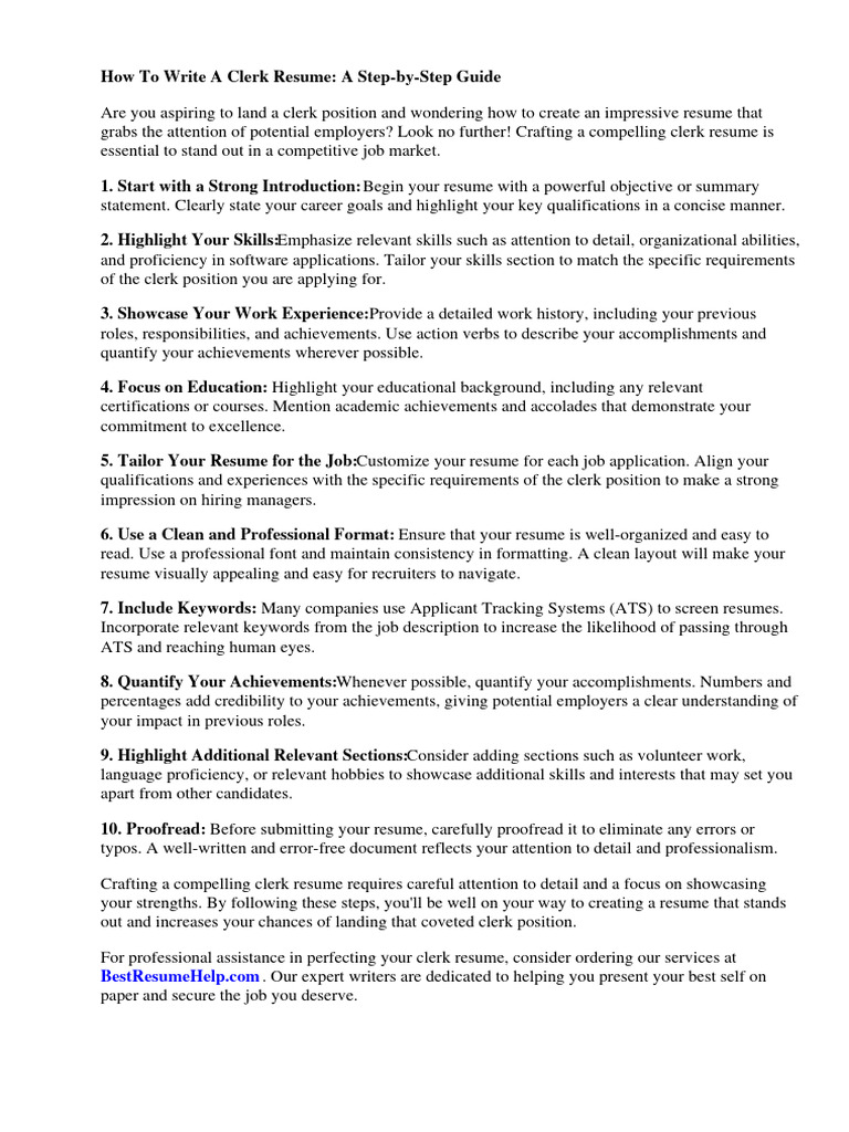 How To Write A Clerkship Cover Letter | PDF | Résumé | Law Clerk