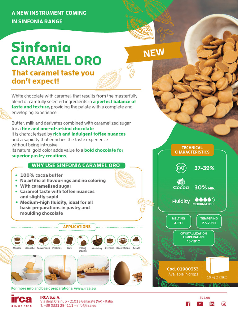 A4 - Sinfonia Caramel Oro - 2023 - en | PDF | Chocolate | Caramel
