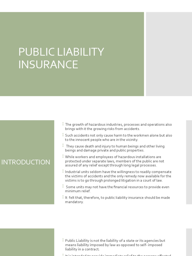 Public Liability Insurance | PDF | Legal Liability | Insurance
