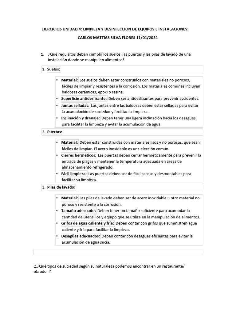 EJERCICIOS UD4 | PDF | Agua | Sustancias químicas