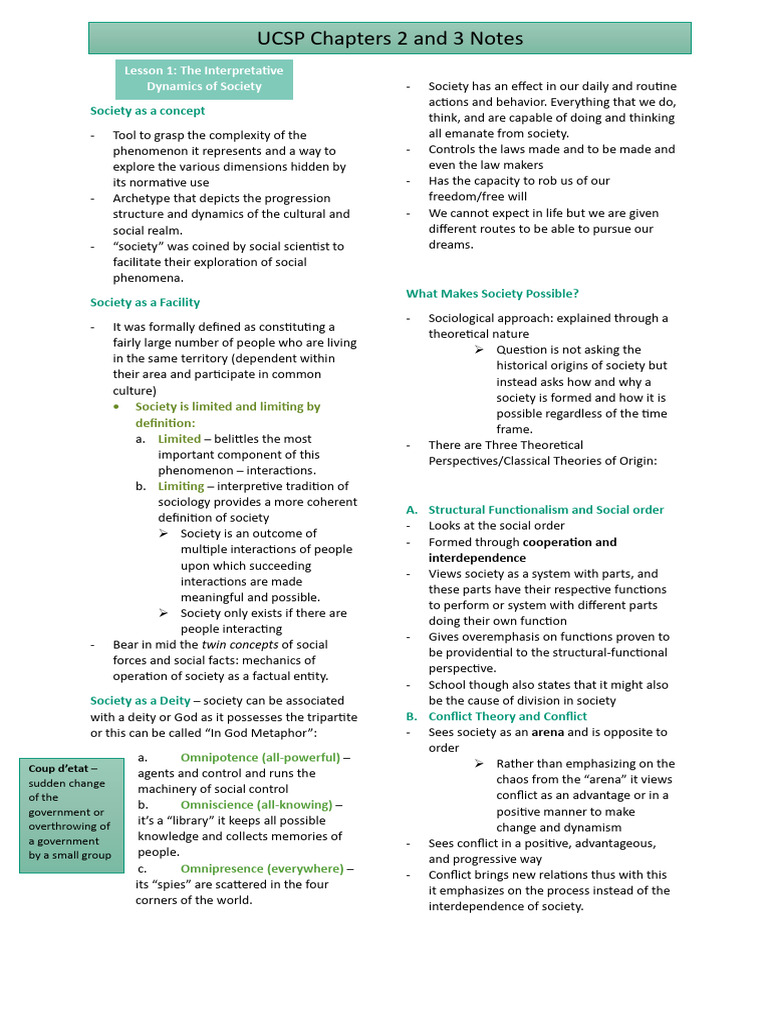 Notes Lesson 1 and 2 | Download Free PDF | Society | Sociology