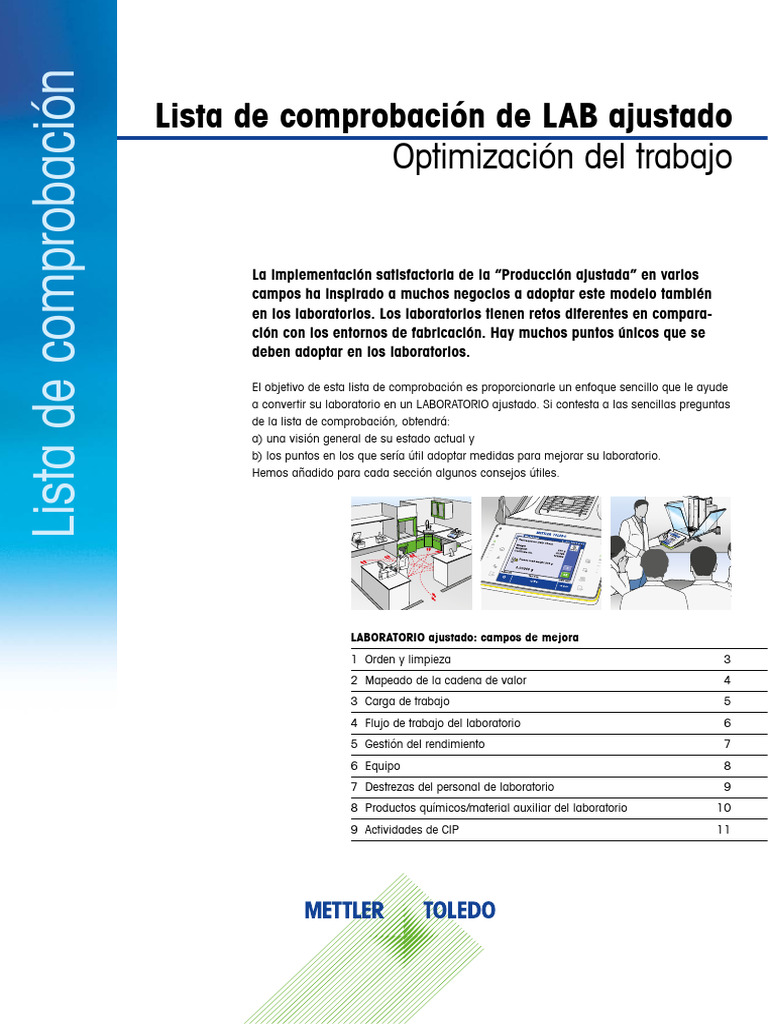 Checklist Lean Lab ES | PDF | Laboratorios | Indicador de rendimiento