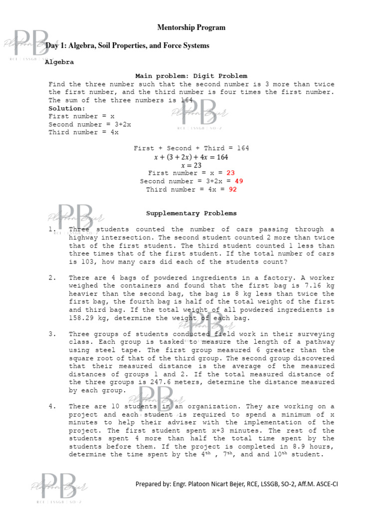 Day 1 Problem Set | PDF | Density | Applied And Interdisciplinary Physics