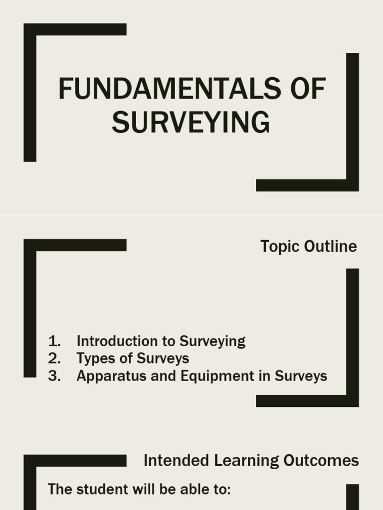 CE010 - Module 1.1 - Introduction To Surveying | PDF | Surveying | Cartography