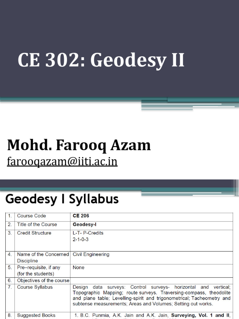 Lecture - 1 - Course Structure | PDF | Surveying | Geodesy