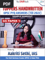 GS2 - Toppers - Handwritten - Upsc - Pyq - Ans - Till 2022RP | PDF