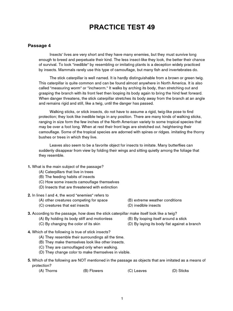 TOEFL Reading Comprehension 49 Passages 4 and 5 | PDF | Handedness ...