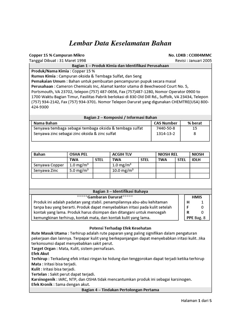 LDKB SA Micro 15% Zincop 25 | PDF