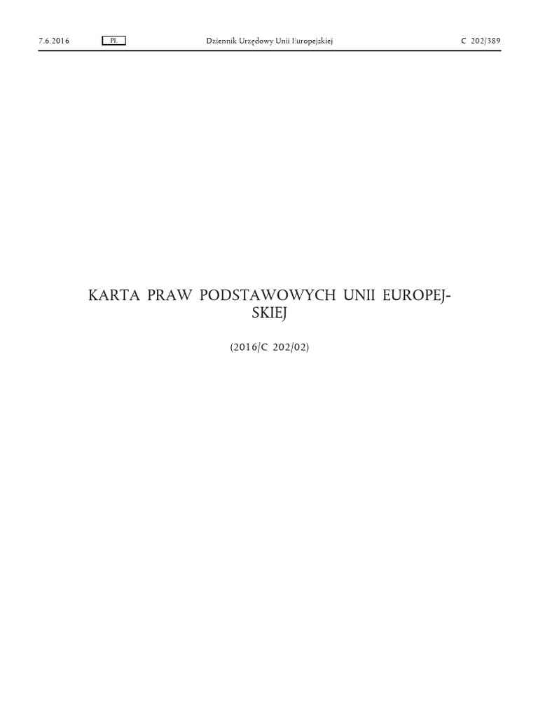 Karta Praw Podstawowych | PDF