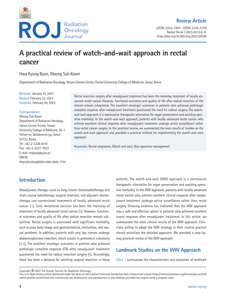 A Practical Review of Watch-And-Wait | PDF | Self-Improvement | Science ...