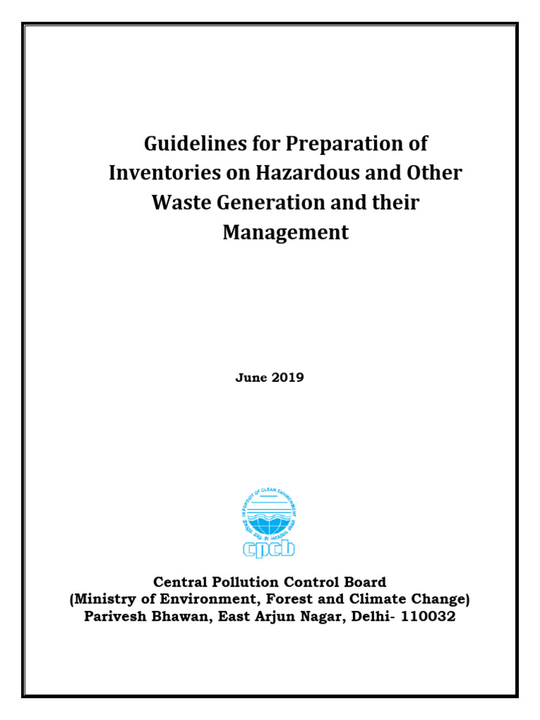 Hazardous Waste Inventory Guidelines | PDF | Waste | Waste Management
