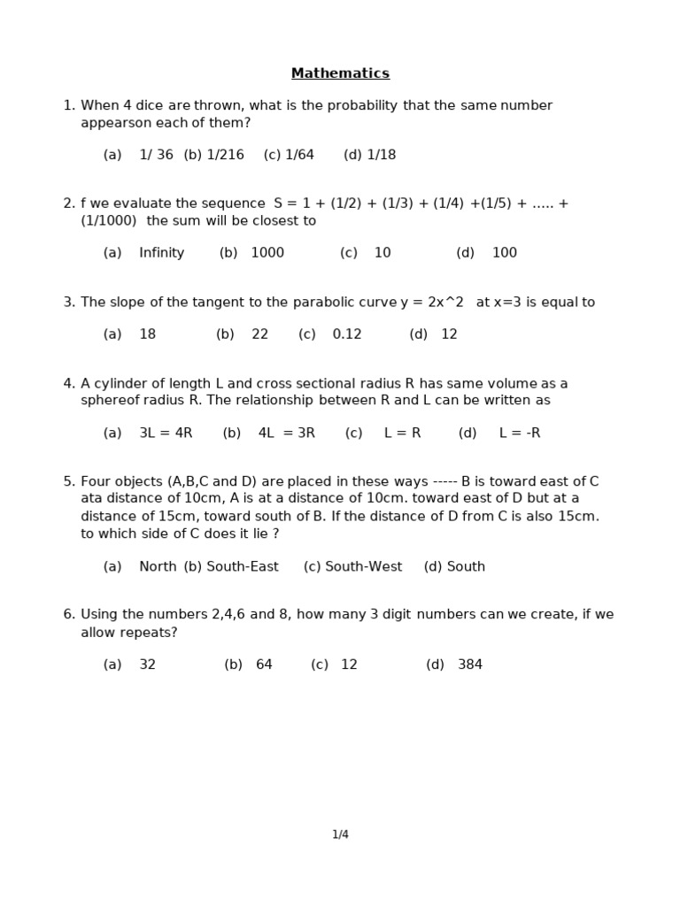 Model-Question-Paper MSC 2022-2023 Batch | PDF