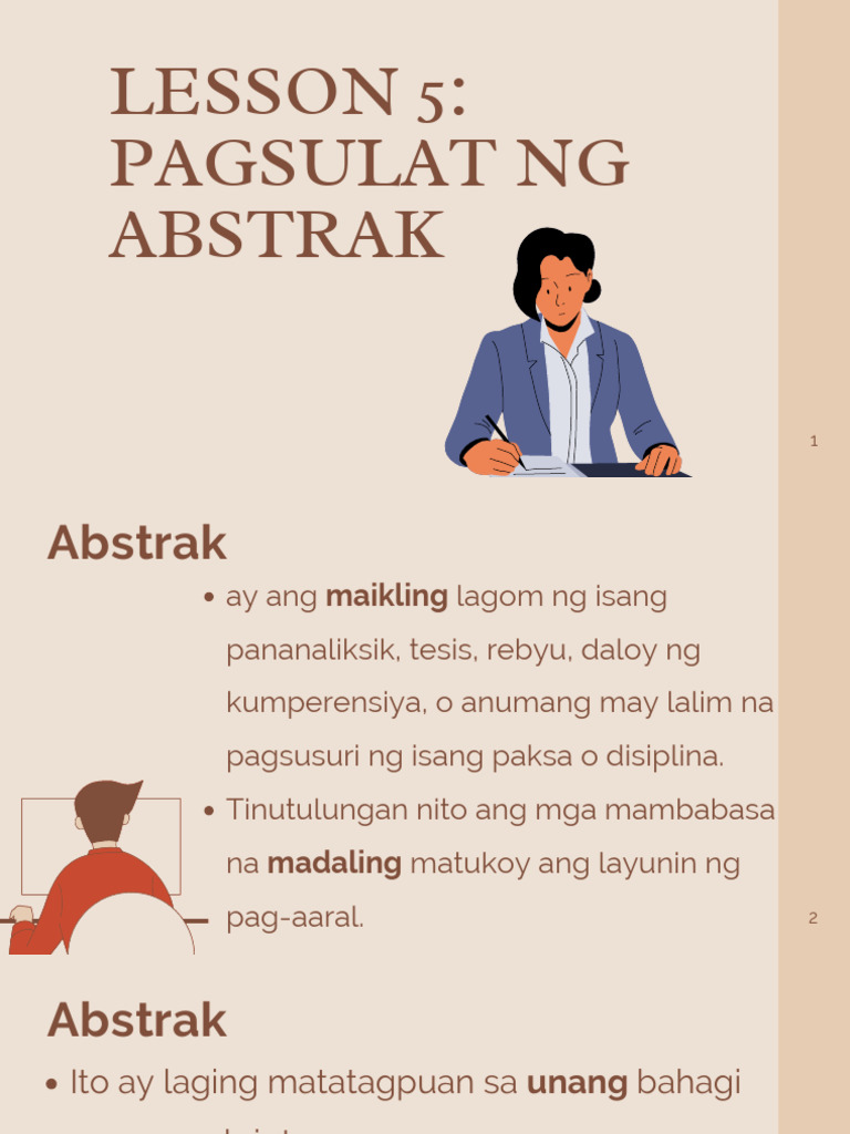 Filipino Reporting g5 Abstrak | PDF