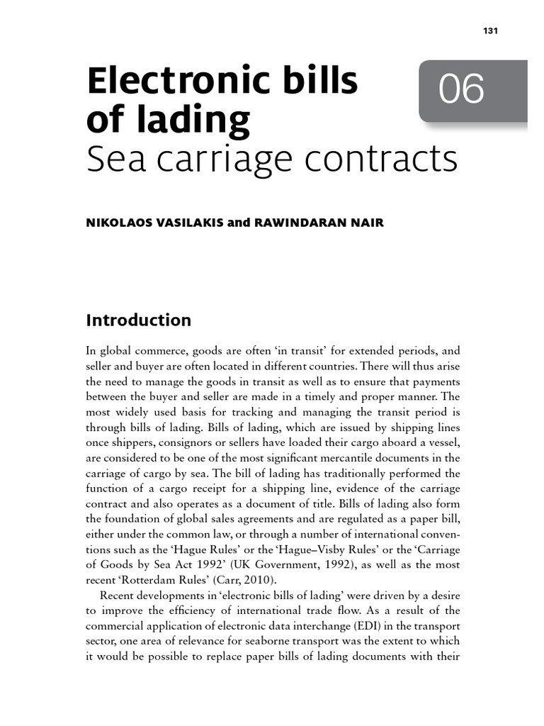 CMI Rules for Electronic Bills of Lading | PDF | Bill Of Lading | Witness