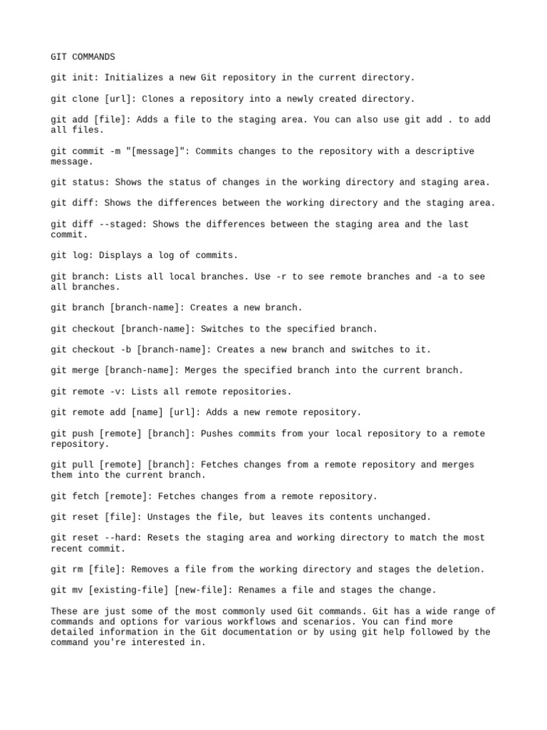Git Commands | PDF