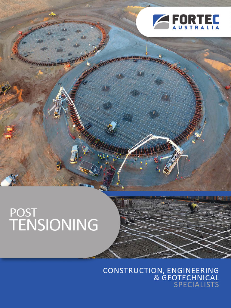 Fortec Post Tensioning Brochure | PDF | Prestressed Concrete | Materials