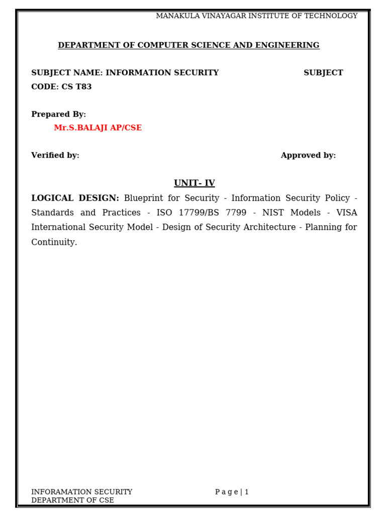 Unit Iv | PDF | Information Security | Computing