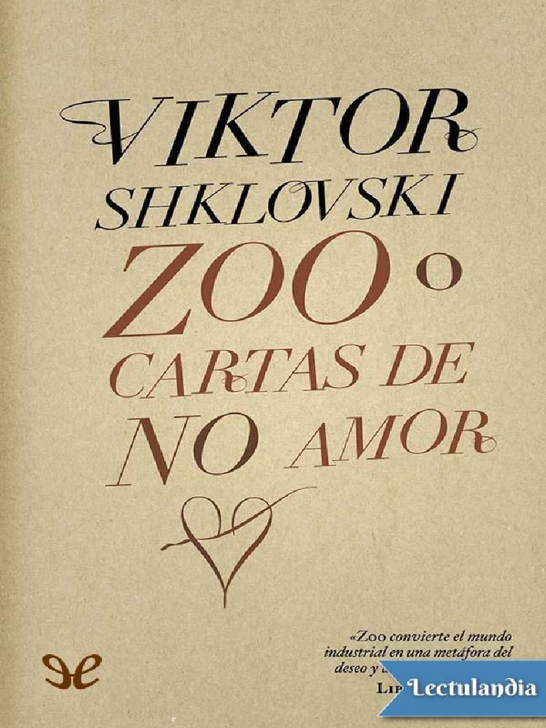Zoo o Cartas de No Amor - Viktor Shklovski | PDF | Amor | Don Quijote