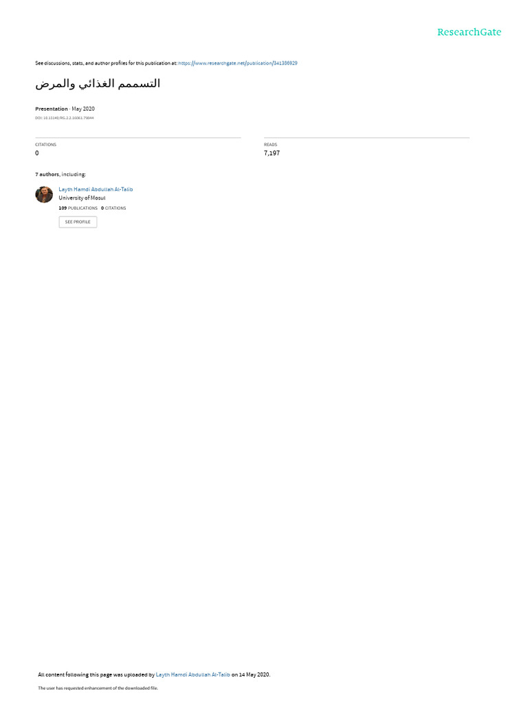 Presentation: Layth Hamdi Abdullah Al-Talib | PDF