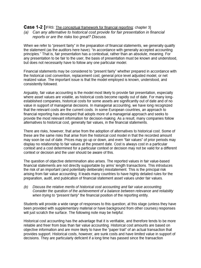 Solutions To Assigned Problems Chapters 1 and 2 | PDF | Historical Cost | Financial Statement