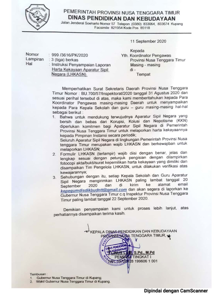 Instruksi LHKASN | PDF