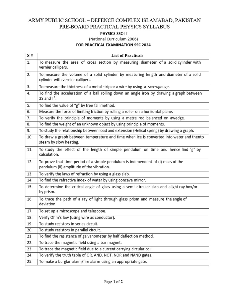 Class 10 - Physics Practical | PDF | Pendulum | Series And Parallel ... Class 10 - Physics Practical | PDF | Pendulum | Series And Parallel ...