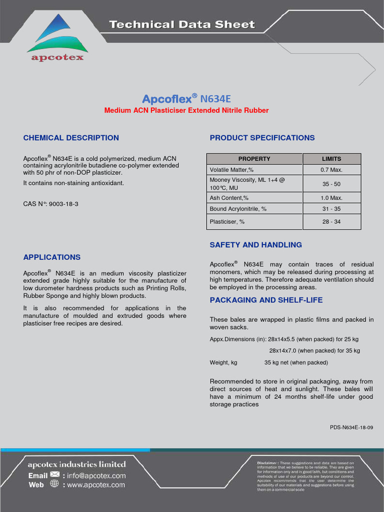 Apcoflex N634E | PDF | Physical Sciences | Amorphous Solid
