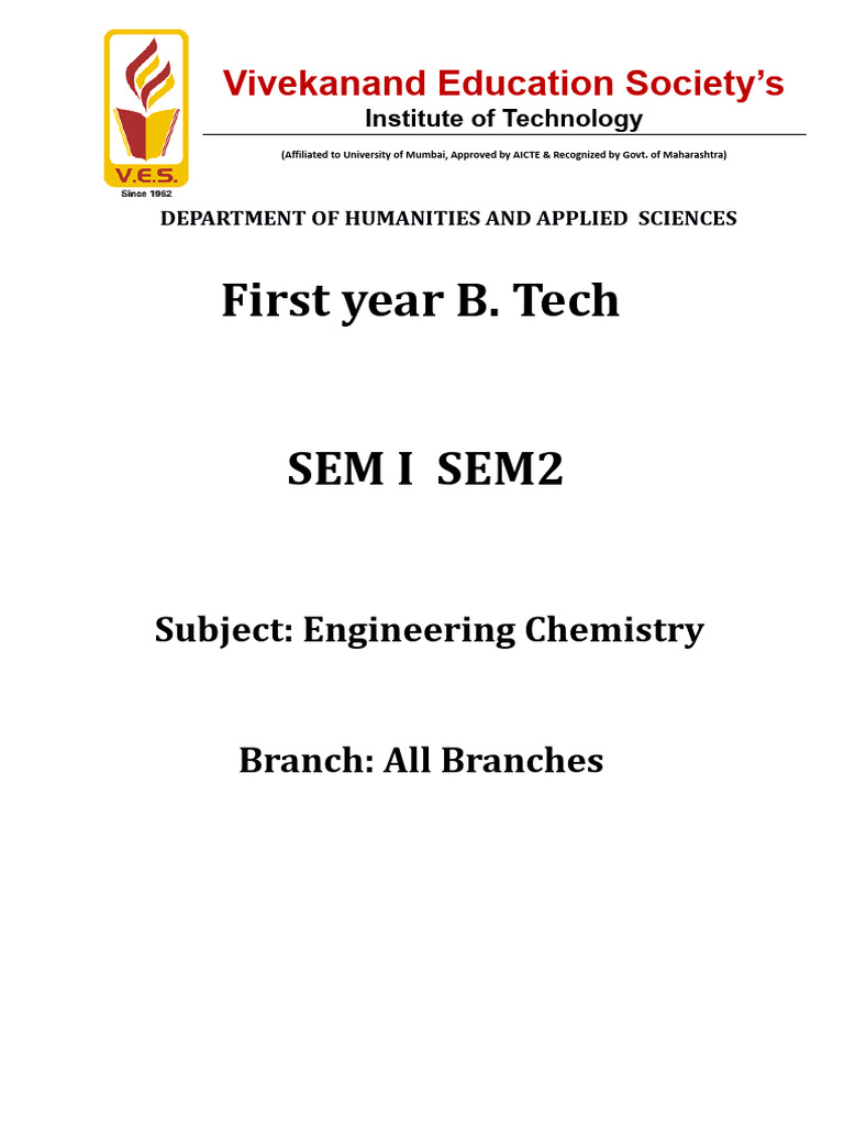 BS 103 - Engineering Chemistry (EC) - NEP Based | Download Free PDF ...