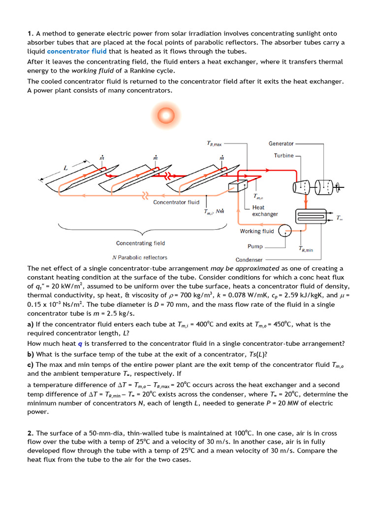 Forced Conv Problems) | PDF | Heat | Heat Exchanger