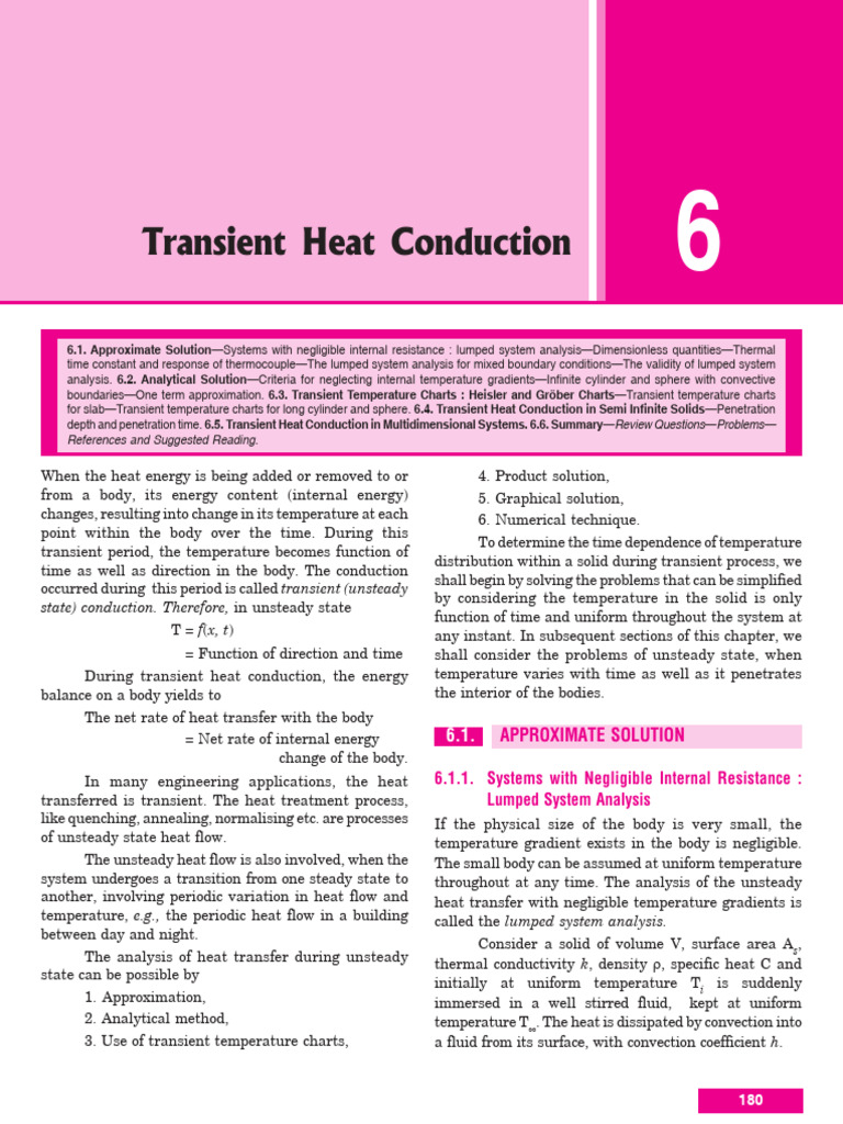 Transient Heat Conduction | PDF | Thermal Conduction | Heat Transfer