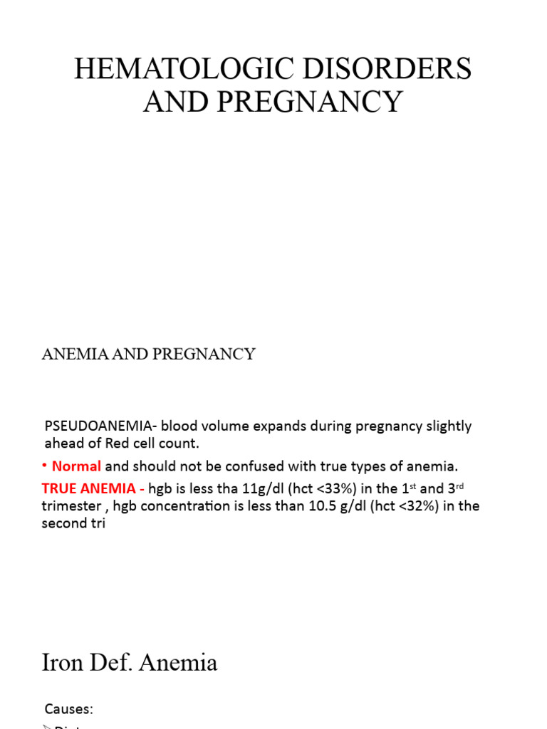 Slide 3 Hematologic | PDF | Anemia | Diseases And Disorders